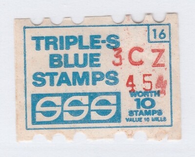 Triple S Blue -10 stamp - USA Merchant trading store stamp t425 --- 3 ...