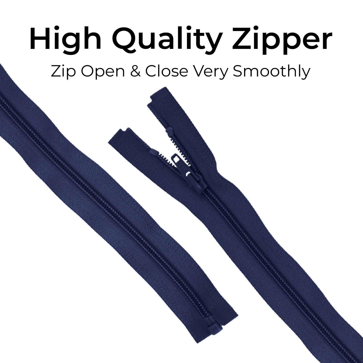 YKK Branded Open Ended Zip Nylon Zipper DIY Choice of Length Color ...