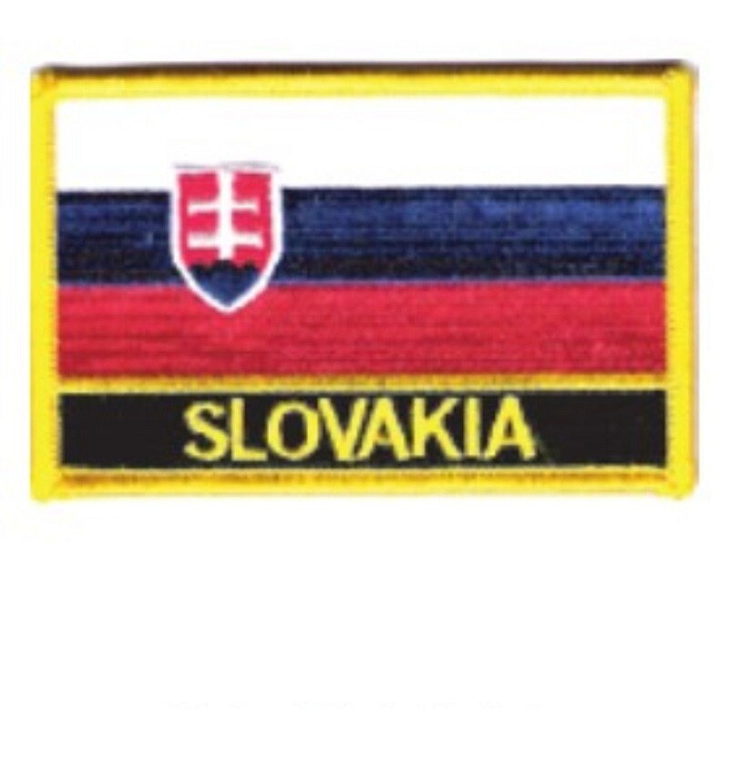 SLOVAKIA FLAG EMBROIDERED PATCH WITH NAME - IRON-ON - NEW 2.5 x 3.5" | eBay