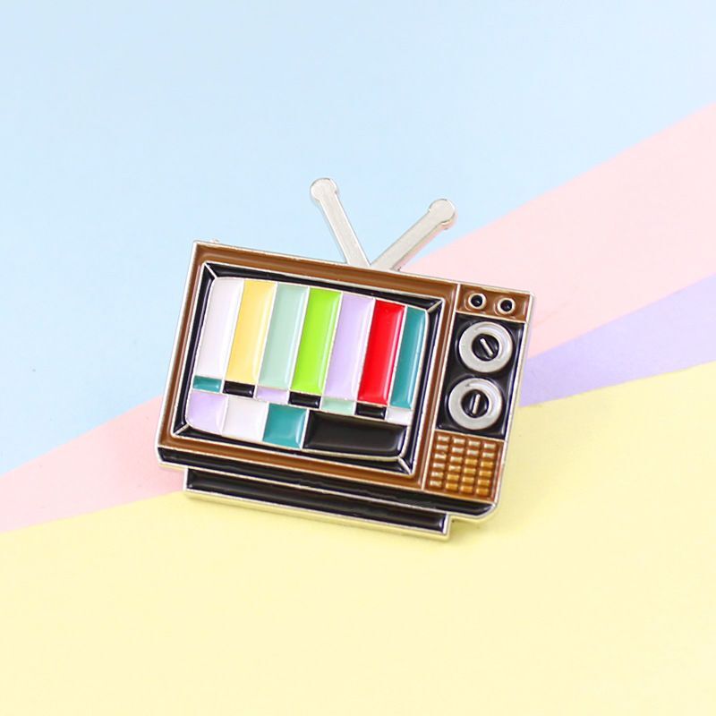 Nostalgic Old School TV Test Pattern Enamel Lapel Pin Vintage ...