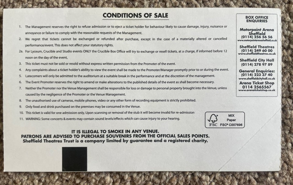 We Will Rock You 10th Anniversary Tour 2013 Ticket Stub | eBay UK