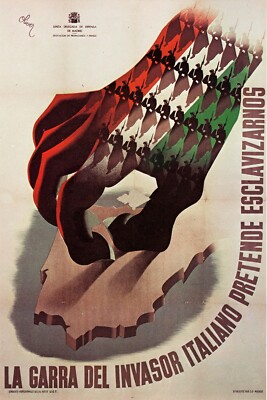 La Garra del Invasor Italiano Vintage Spanish Civil War Propaganda ...