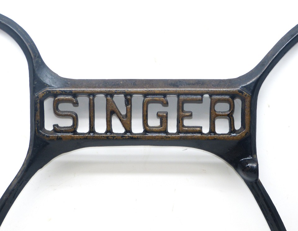 Vintage Singer Sewing Machine Treadle Base Cast Iron Center Bracket ...