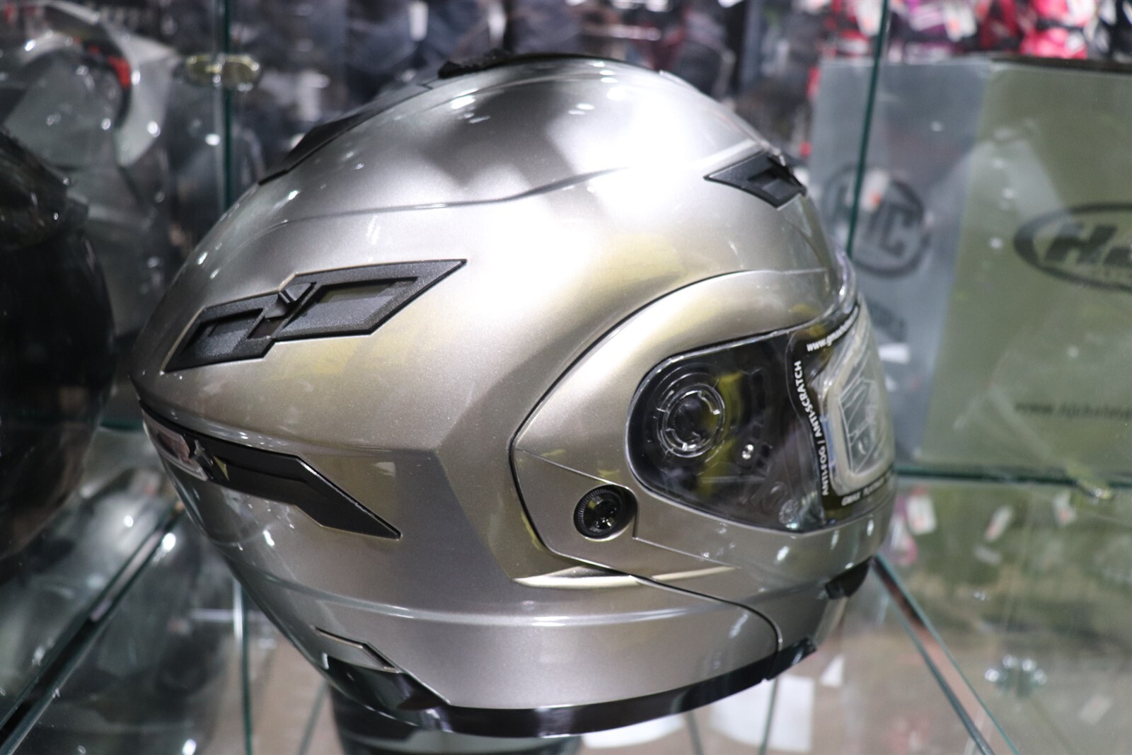 XS Gmax GM54S Snowmobile Helmet Modular Opening Full Face SILVER | eBay