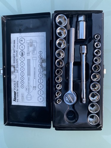 Kamasa socket set 24 pcs 3/8'' square drive AF/MM | eBay