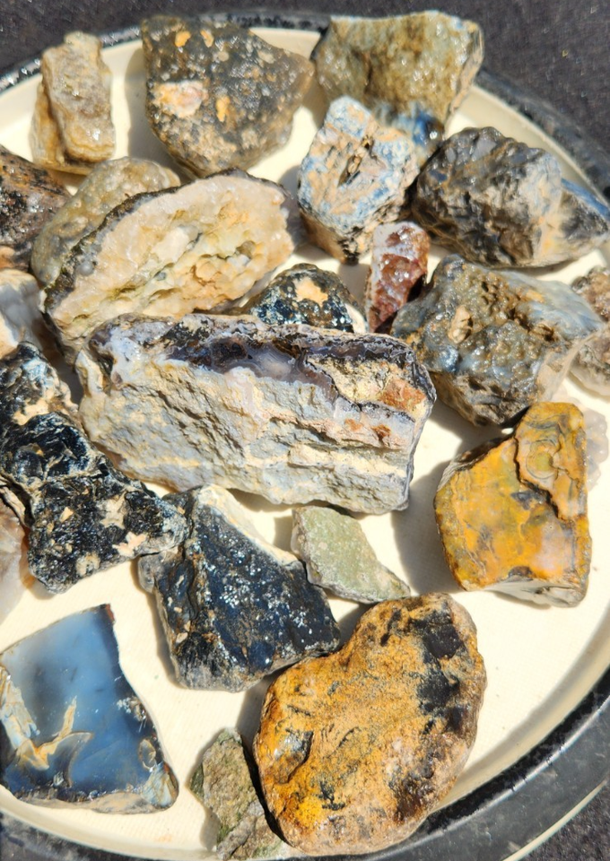 Black Fortification Agate Rough Rock See Scale for Size 3.3 Pounds See ...