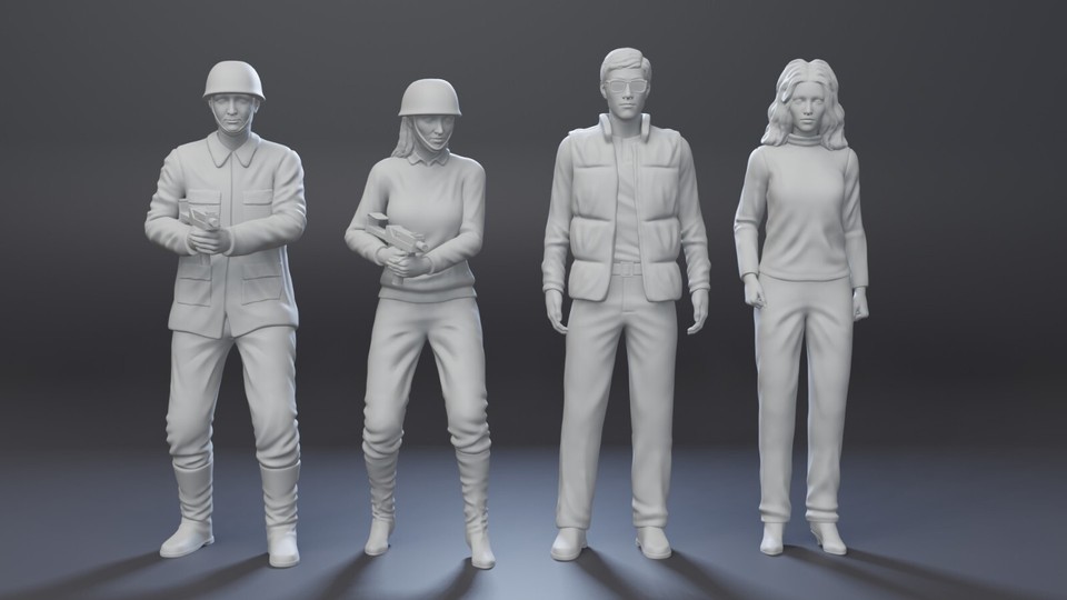 “Stripes” 12" EM50 Urban Assault Vehicle 3D Printed BONUS 4 Figures 1: ...