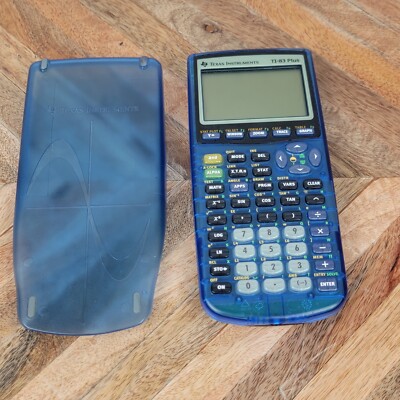 Texas Instruments TI-83 Plus Translucent Blue Graphing Calculator READ ...