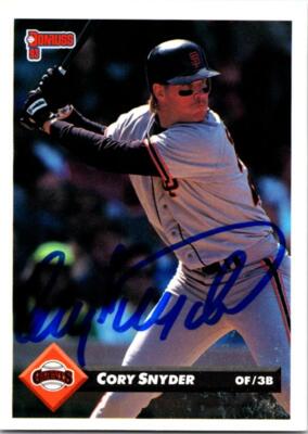 Cory Snyder autographed Baseball Card (San Francisco Giants) 1993 ...