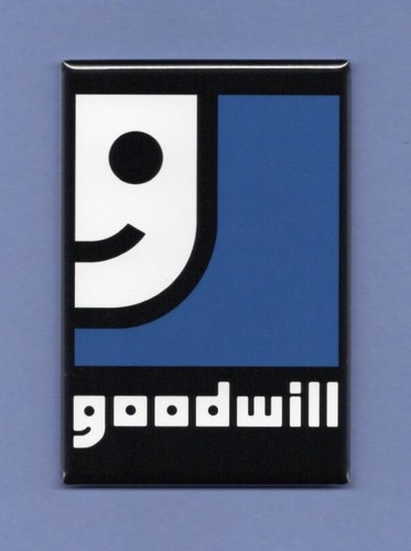 GOODWILL LOGO *2X3 FRIDGE MAGNET* NONPROFIT COMMUNITY THRIFT STORE USED ...