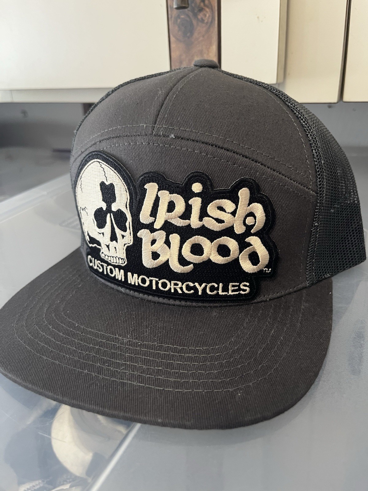 Custom Irish Blood Custom Mororcycles Hat - Gem