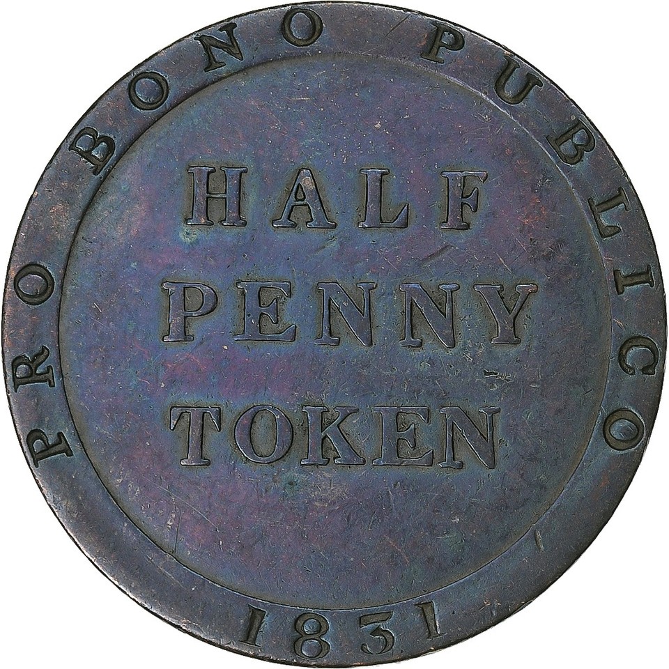 [#1283482] United Kingdom, Halfpenny Token, William Callister, 1831 ...