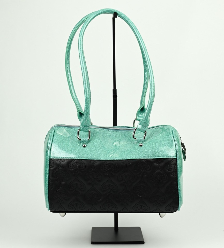 NIB - LUX DE VILLE - Mermaid Blue Sparkle and Black - Atomic Spade Tote ...