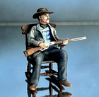 Hand painted miniature soldier 40mm cowboy at the Saloon Tabletop ...