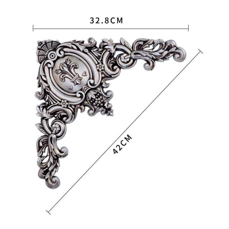 1x Victorian Ornate Decorative PVC Wall Applique Corners Moulding Mold ...
