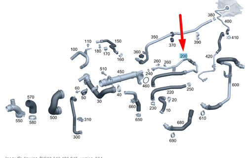 New MERCEDES-BENZ E W213 Water Pump Coolant Line A2742001851 | eBay