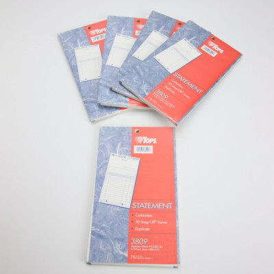 TOPS Carbonless Statement Forms 3809, 2-Part, Open Box | eBay