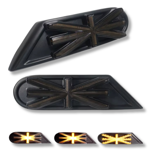 Mini Cooper Side Indicators Set LED Union Jack Trim R56 R57 07-13 Black ...
