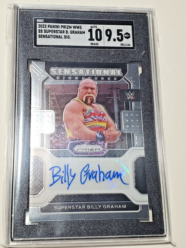 Super Star Billy Graham SGC 9.5 Mint+ 2022 WWE Panini Prizm Autograph ...