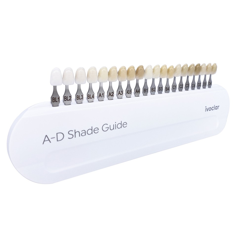 Fresh DENTAL IVOCLAR VIVADENT A-D SHADE GUIDE WITH 4 BLEACH SHADES BL1 ...
