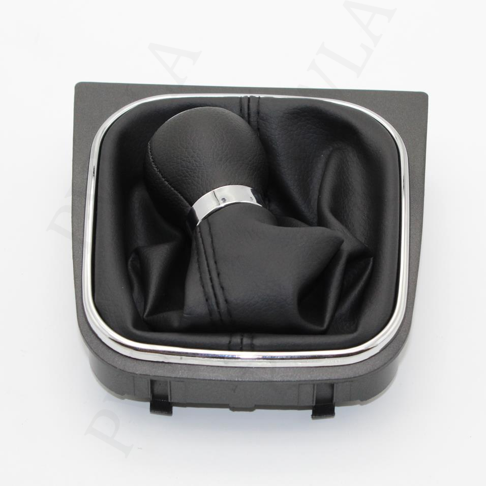 5 Speed Manual Gear Stick Shift Knob With Boot For VW Jetta Golf Black ...