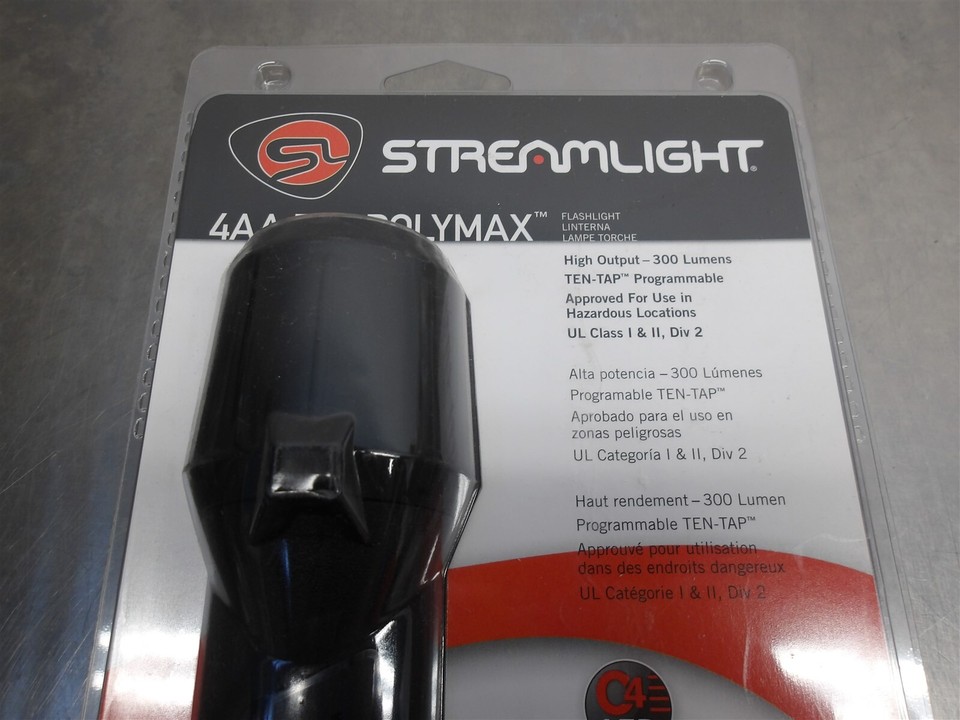 1 NEW! Streamlight 4AA ProPolymax 300 Lumens LED IP67 Rated Flashlight ...