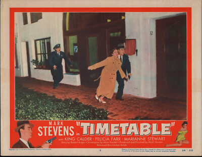 TIMETABLE/TIME TABLE orig 1956 FILM NOIR lobby card movie poster MARK ...