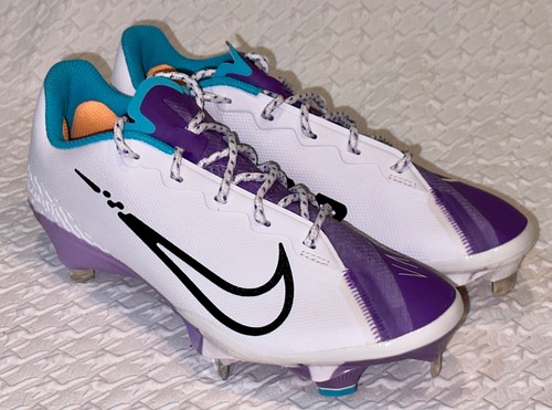 NIKE React Vapor Ultrafly Elite 4 Purple White Baseball Spikes Cleats ...