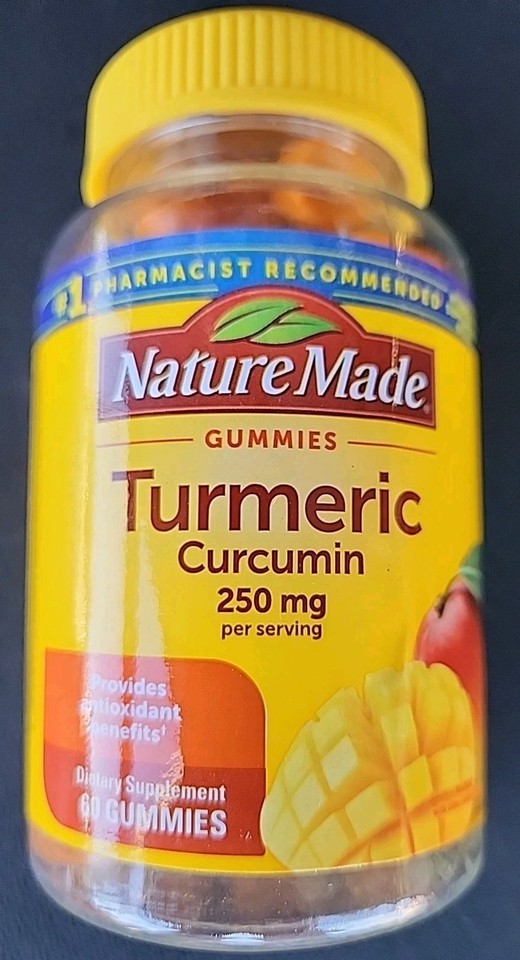 Nature Made Turmeric Curcumin 250 mg Gummies Mango Flavor 60 Gummies ...