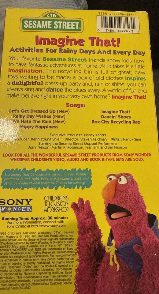Sesame Street - Imagine That (VHS, 1996) 74644977431 | eBay