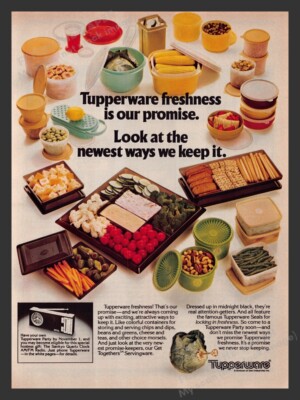 Tupperware 1980s Print Advertisement Ad 1980 Freshness Serving-ware for ...