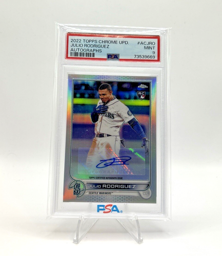 2022 Topps Chrome Update Julio Rodriguez Rookie Autograph PSA 9 #AC-JRO ...
