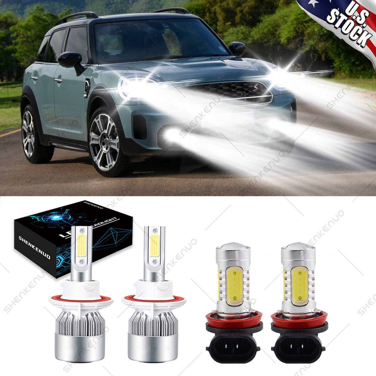 For Mini Cooper Countryman/Paceman 2011-2016 LED Headlight + Fog Light ...