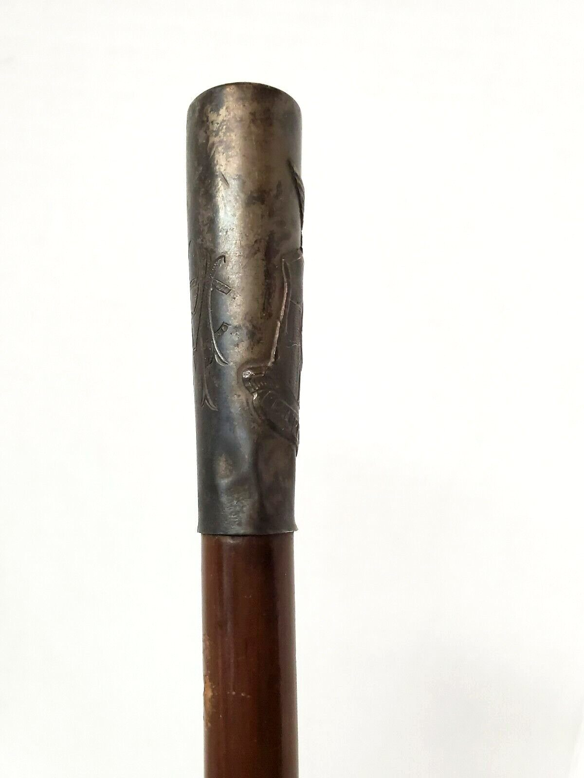 RARE COMMANDER BATON SWAGGER STICK STERLING TIP PHILIPPINES COLLECTIBLE ...