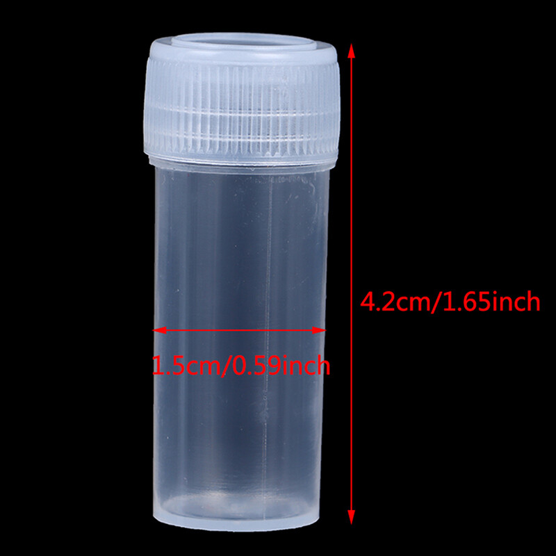 5ml Plastic Sample Bottle Test Tube Mini Small Bottles Vials Storage ...