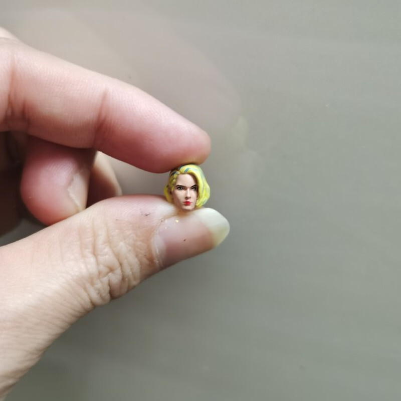 Painted 1/24 Scale Resident Evil Yellow Hair Jill Head Sculpt Fit 2.5 ...