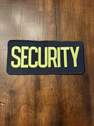 Security Guard Patch Rare Vtg 9” Green Jacket Bag Vest Iron On | eBay