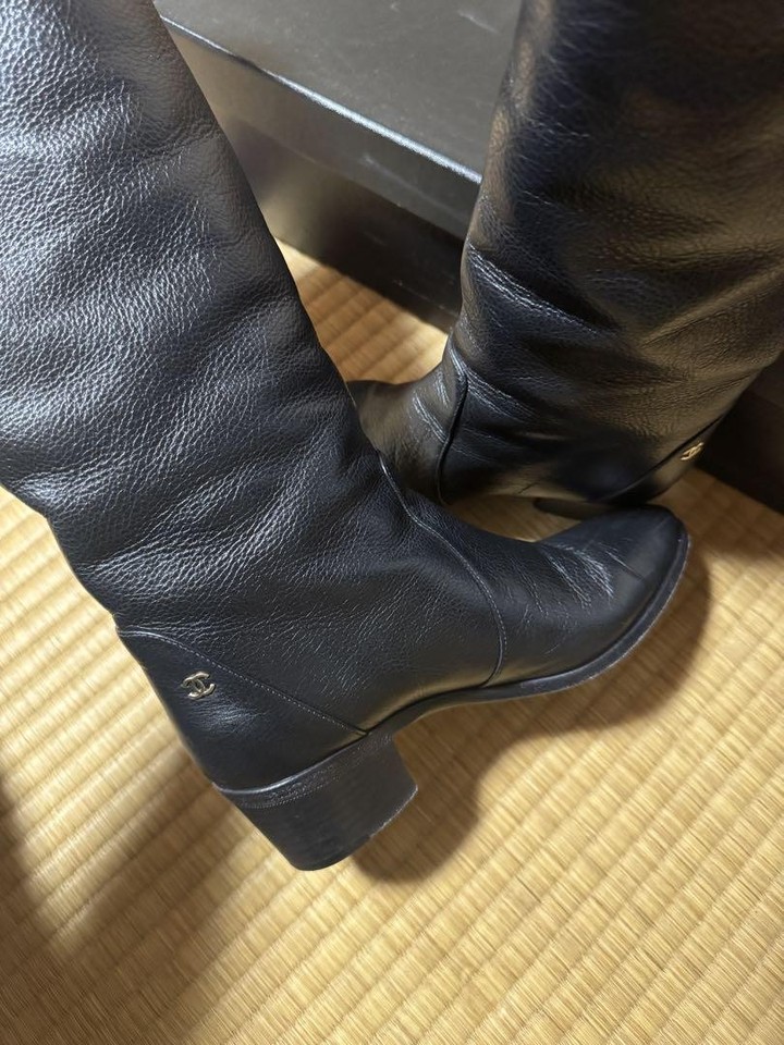 CHANEL long Heel Boots Bootie Shoes Women COCO MARK | eBay
