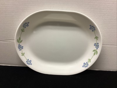 Vintage Corelle Corning Forget Me Not Oval Serving Platter 12 1/4" X 10 ...