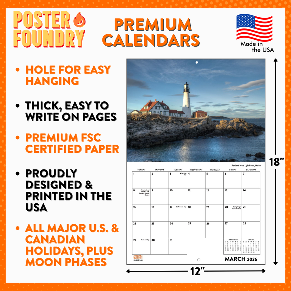 Racks Calendar 2026 Wall Monthly | eBay