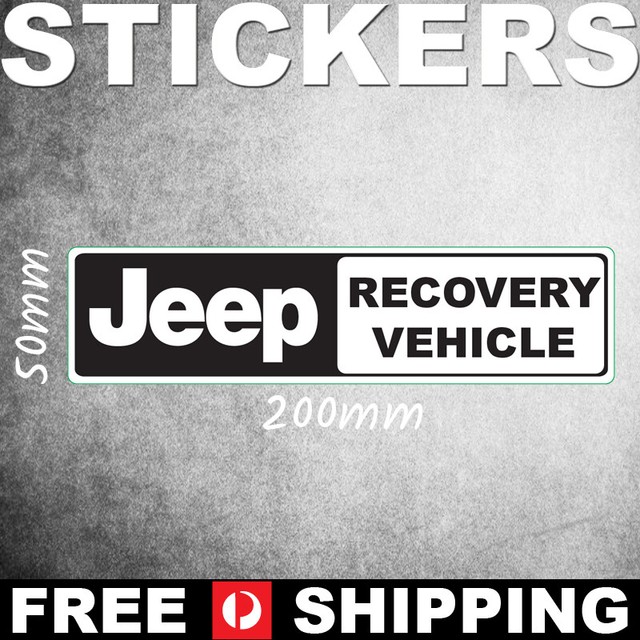 Jeep Recovery Vehicle Funny Vinyl Decal Bumper Sticker - PS00169 for ...