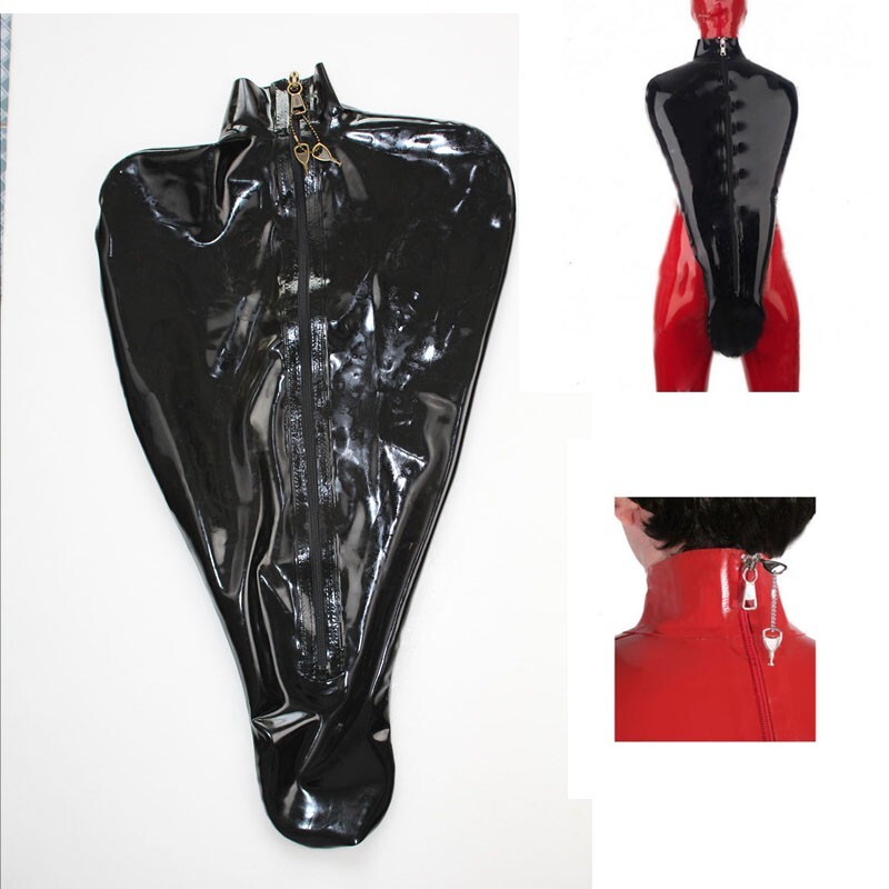 Latex gummi hand catsuit one lock zip handsuit bind up 0.4mm | eBay
