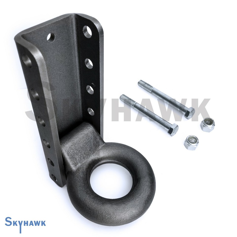 24k LB 5-Position Adjustable 3"ID Lunette Eye Tow Hitch Ring Pintle ...