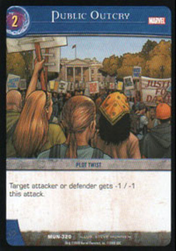 VS System: Public Outcry [Played] Marvel Universe TCG CCG Classic ...