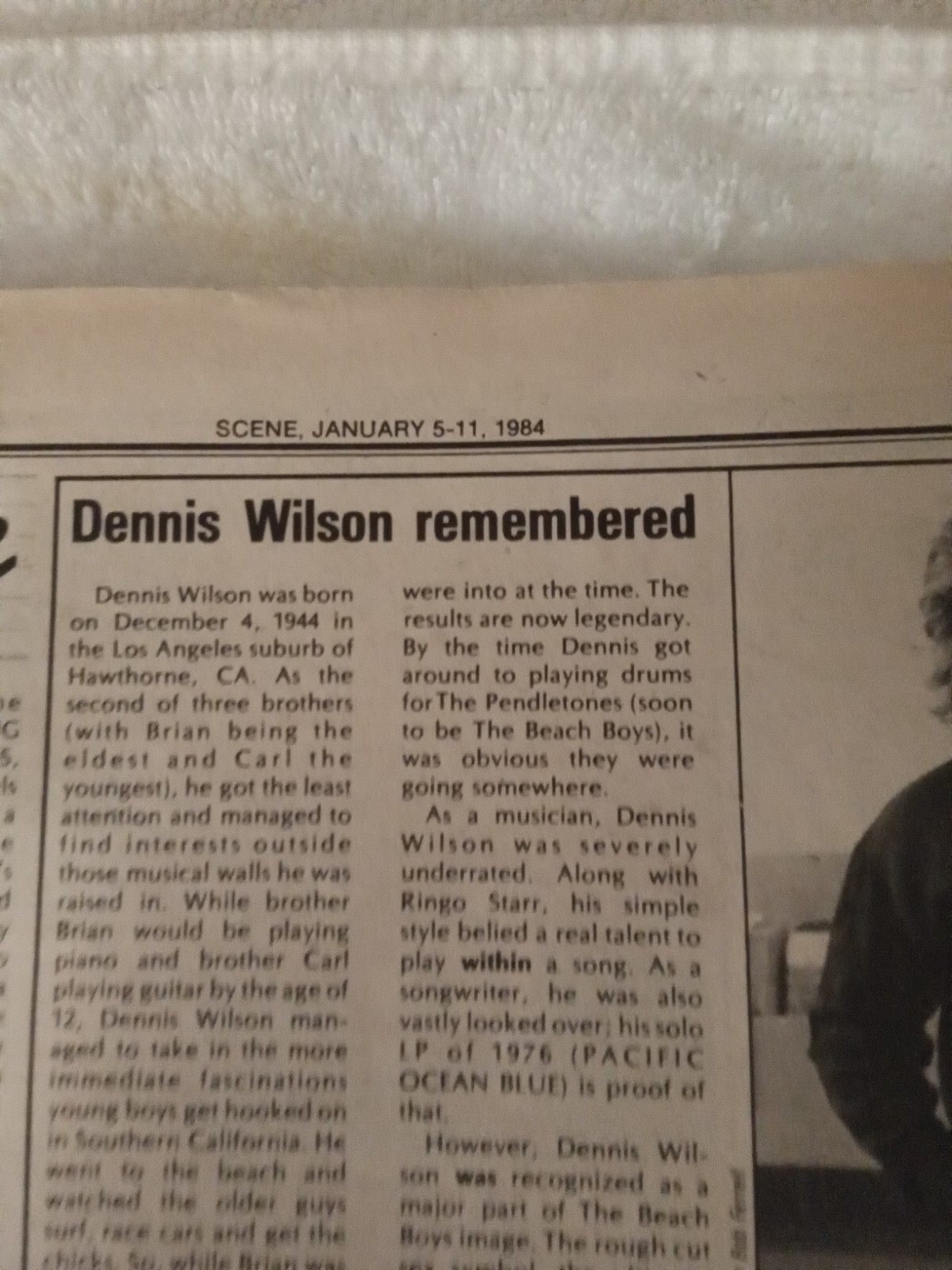 Rare Scene 1984 Blue Oyster Cult Dennis Wilson Death Mr.T Page HUGE ADS ...