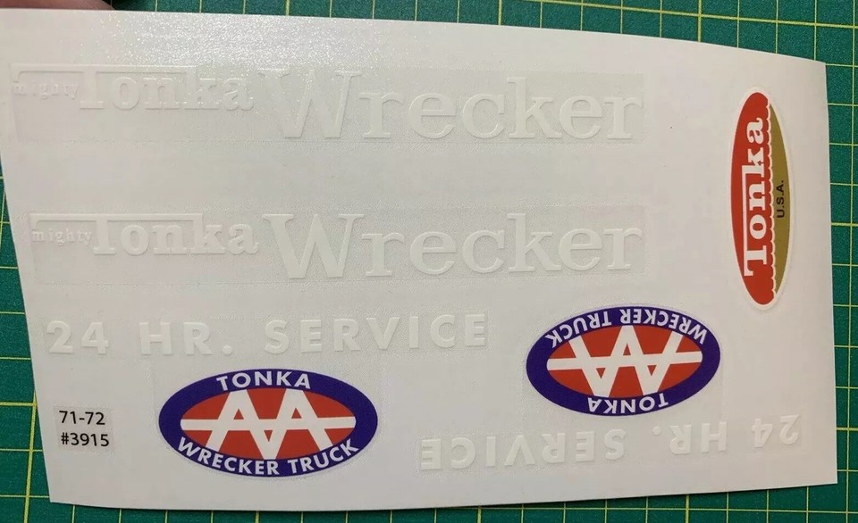 Custom Replacement Decals for '71-'72 #3915 Mighty Wrecker Tonka Truck ...
