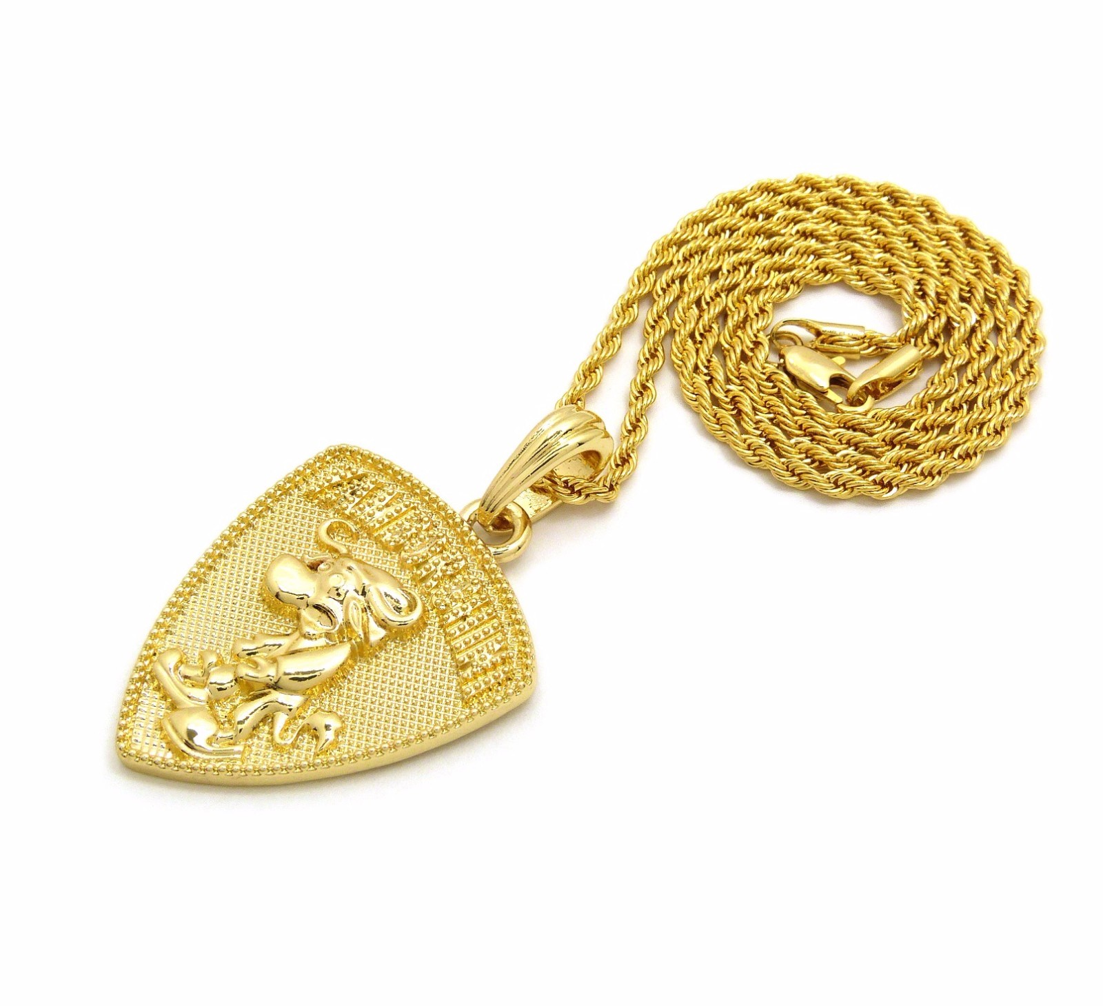 NEW YAMBORGHINI PENDANT & 24" BOX/CUBAN/ROPE CHAIN HIP HOP NECKLACES ...