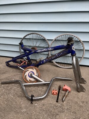 Vintage Quasar Clash BMX Freestyle Bike Frame Forks Handlebars Rims ...