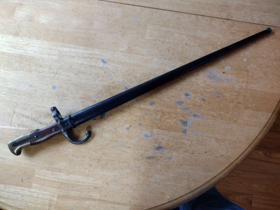 Original French M1874 Gras Rifle Bayonet (Tulle 1883) matching serial ...