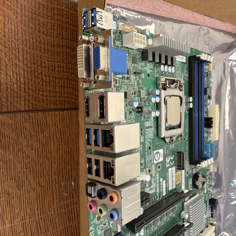 Supermicro X11SAE-F Motherboard + Intel Xeon E3-1240 v6 + I/O Shield ...
